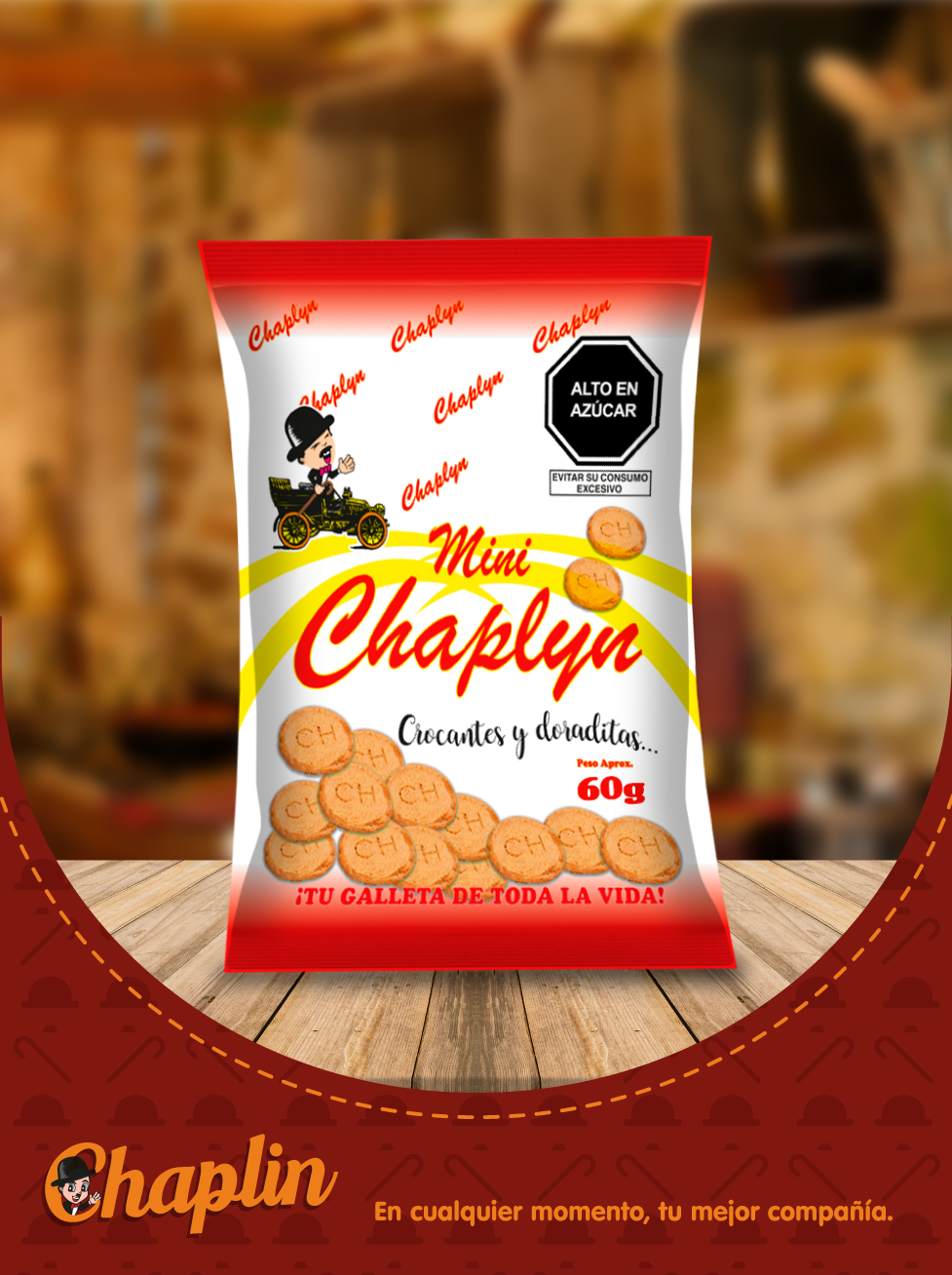 GALLETA MINI CHAPLIN – 20 UD x 50gr – Galletas Chaplin GS – Productos
